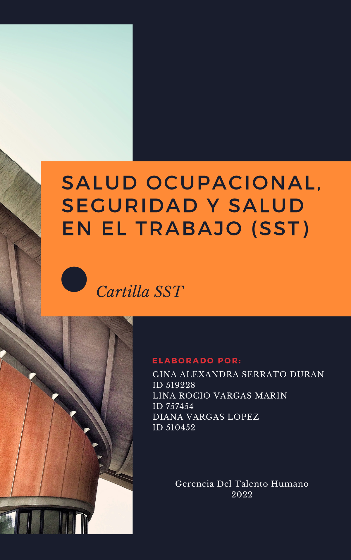 Cartilla SST segridad - SALUD OCUPACIONAL, SEGURIDAD Y SALUD EN EL ...