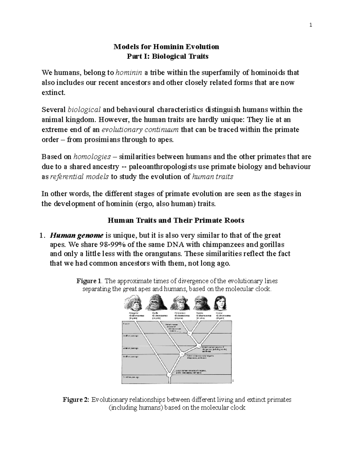 Biological Traits of Humans - 381-201-DW - Studocu