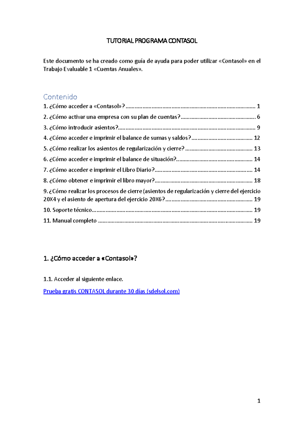 5. Instrucciones Contasol - TUTORIAL PROGRAMA CONTASOL Este documento ...