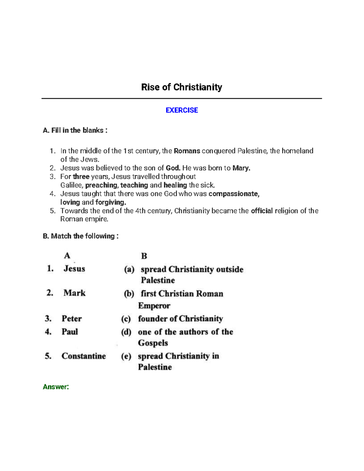 Rise Of Christianity - notes - ncertbooksolutions Rise of Christianity ...