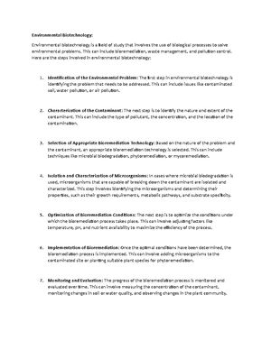 Bioremediation - Lecture notes 1-3 - BIOREMEDIATION DEFINITION ...