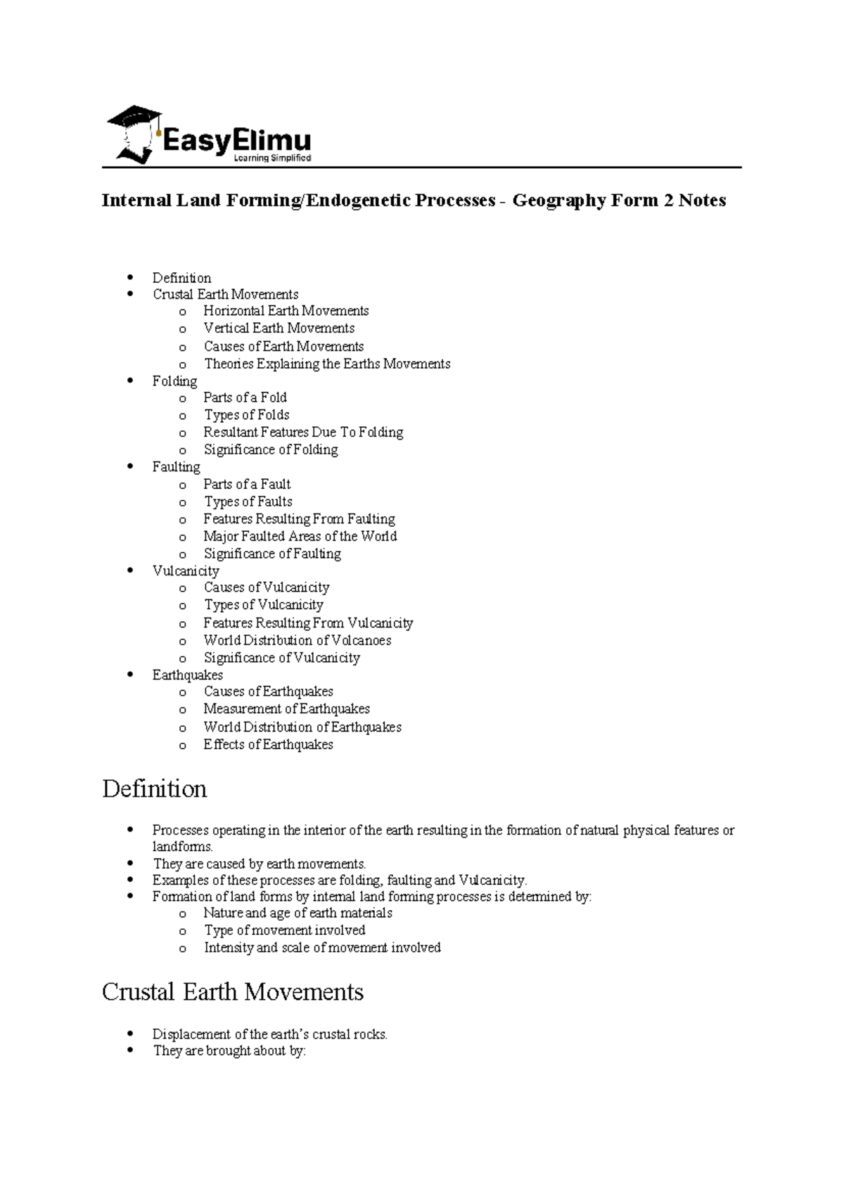 Internal land forming - this provides geography revision materials ...