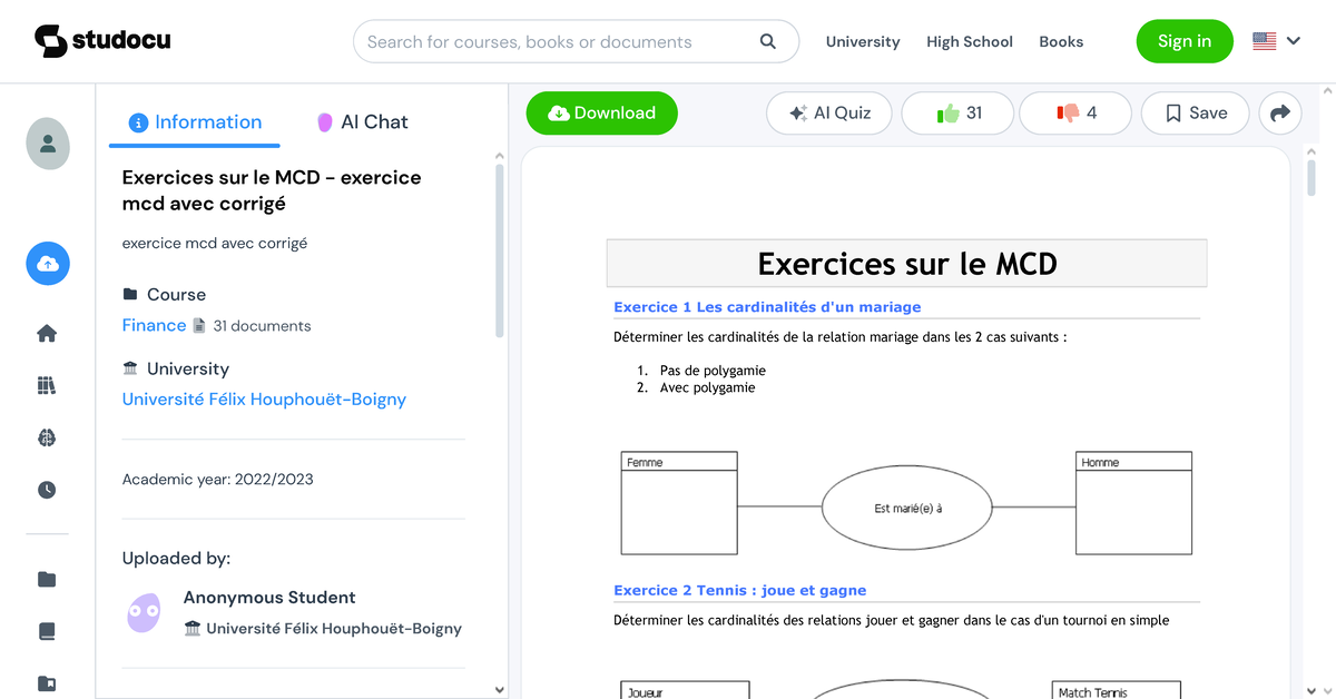 Exercices sur le MCD - exercice mcd avec corrigé - Exercices sur le MCD ...