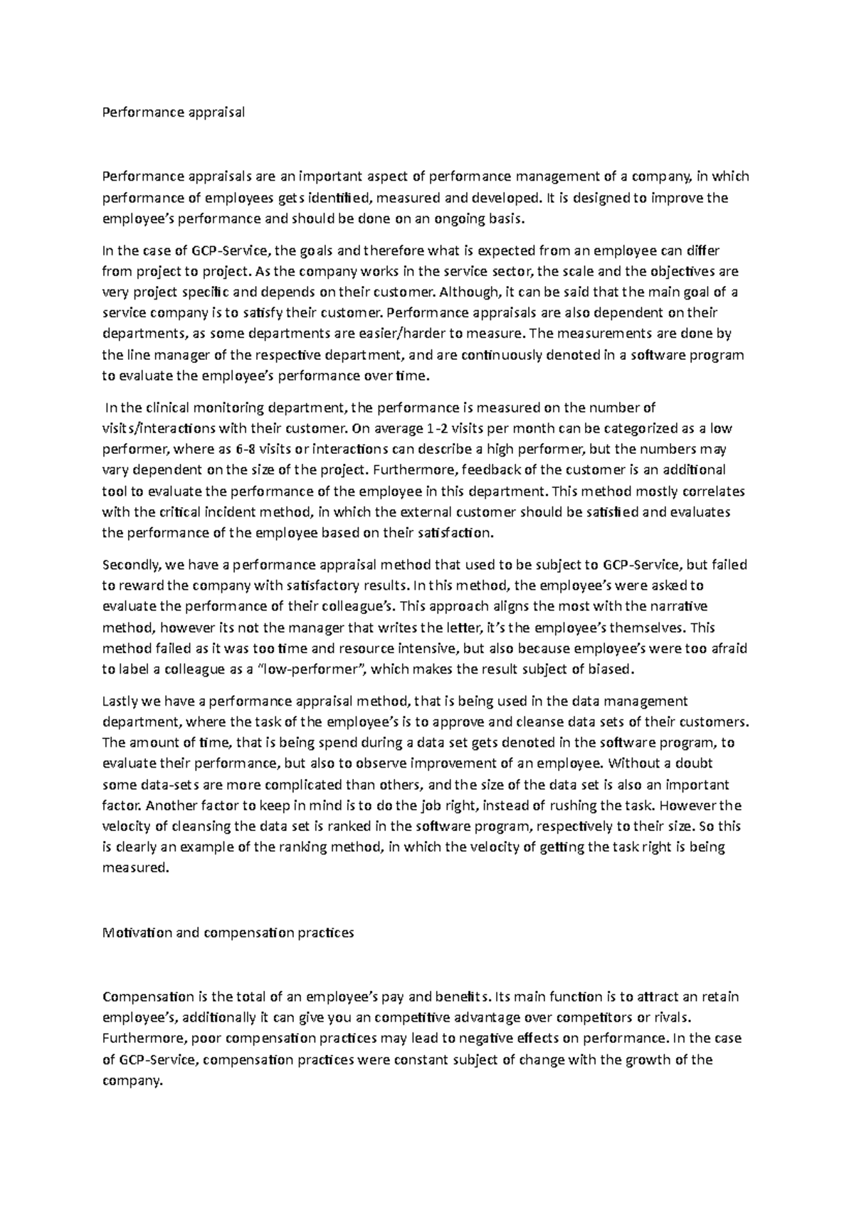 HRM Performance appraisal part - Performance appraisal Performance ...