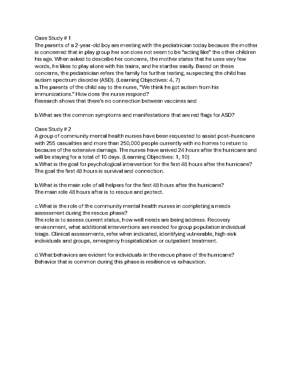 Case Study Chapter 21- Community Mental Health Case Study Chapter 21 ...