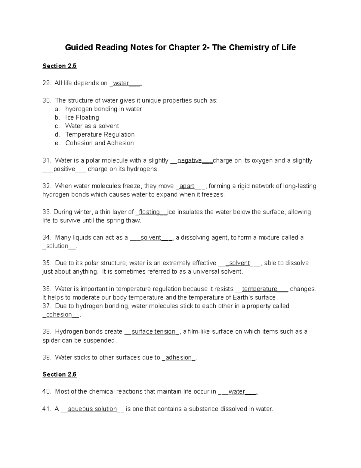CH 2 HW 2 - Homework questions - Guided Reading Notes for Chapter 2 ...