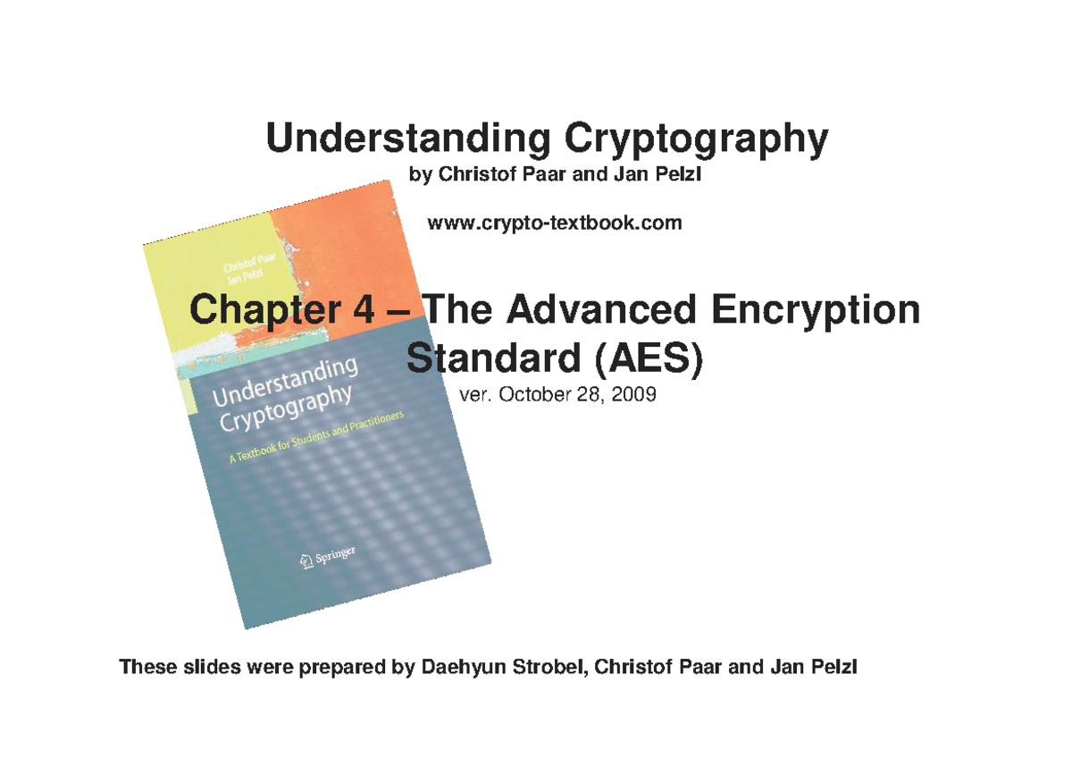 Cryptography understanding - Understanding Cryptography by Christof Paar and Jan Pelzl - Studocu