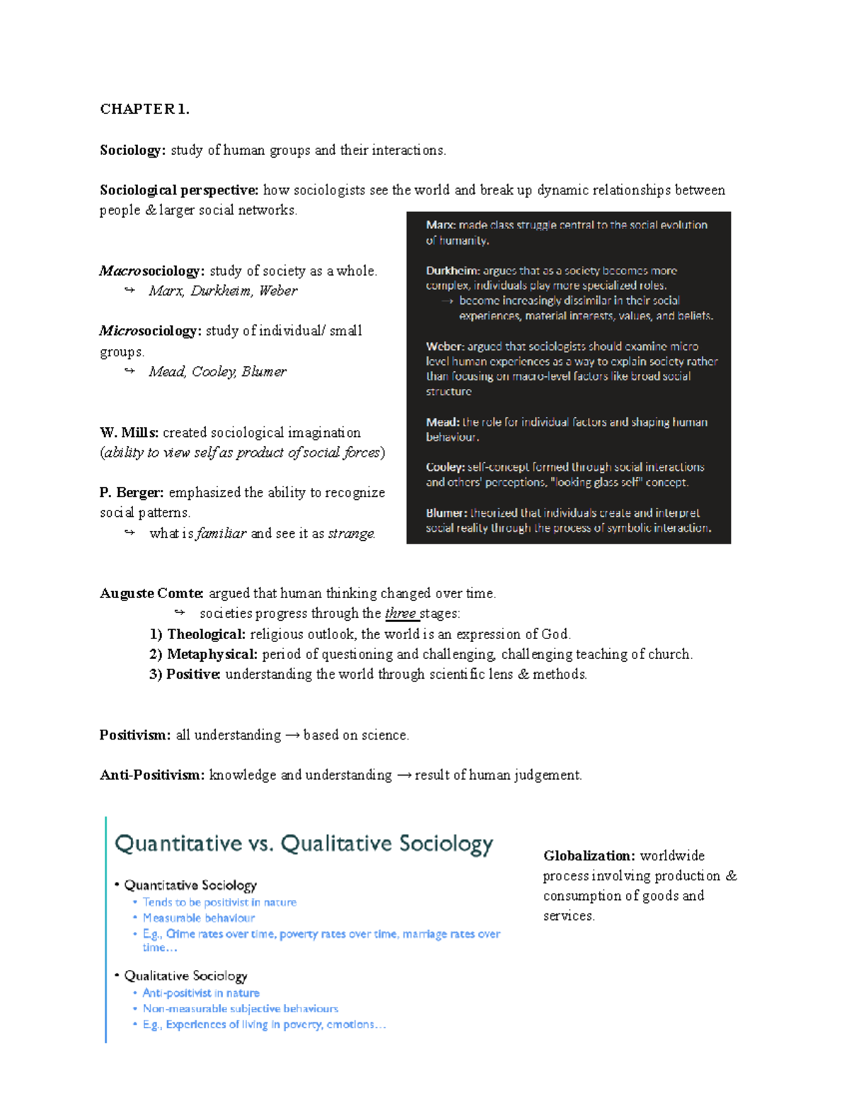 SOCIOL 1Z03 test 1 review - Sociology: study of human groups and their ...