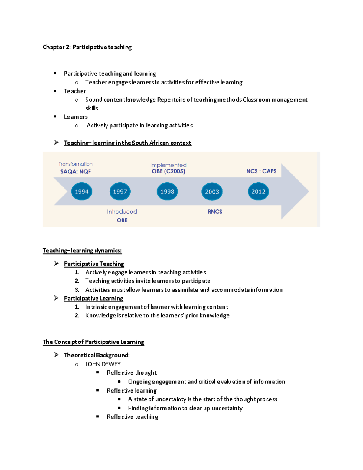 OPV chapter 2 - Chapter 2: Participative teaching Participative ...