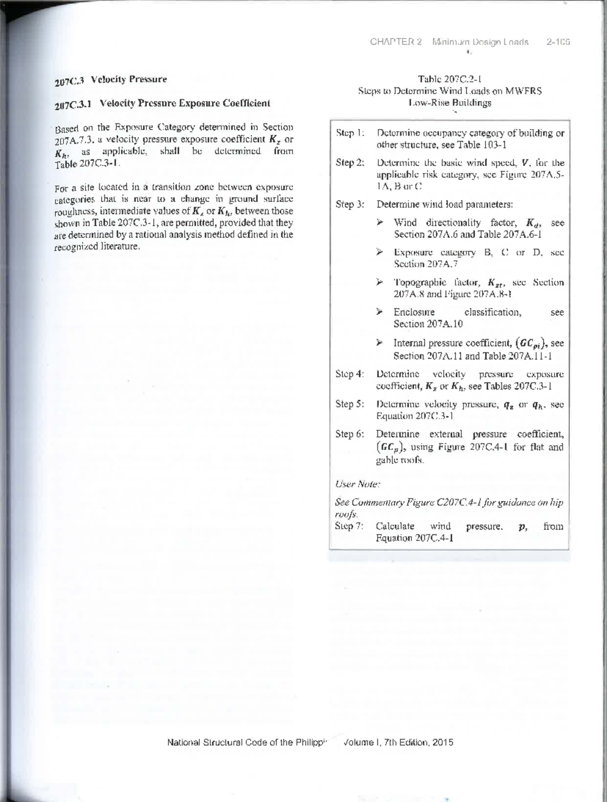 Pages from NSCP-2015 - Velocity Pressure Exposure Coefficient - zo7C ...