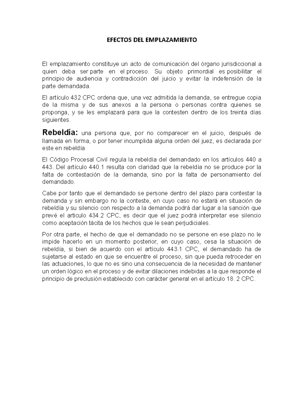 Efectos DEL Emplazamiento - EFECTOS DEL EMPLAZAMIENTO El emplazamiento ...