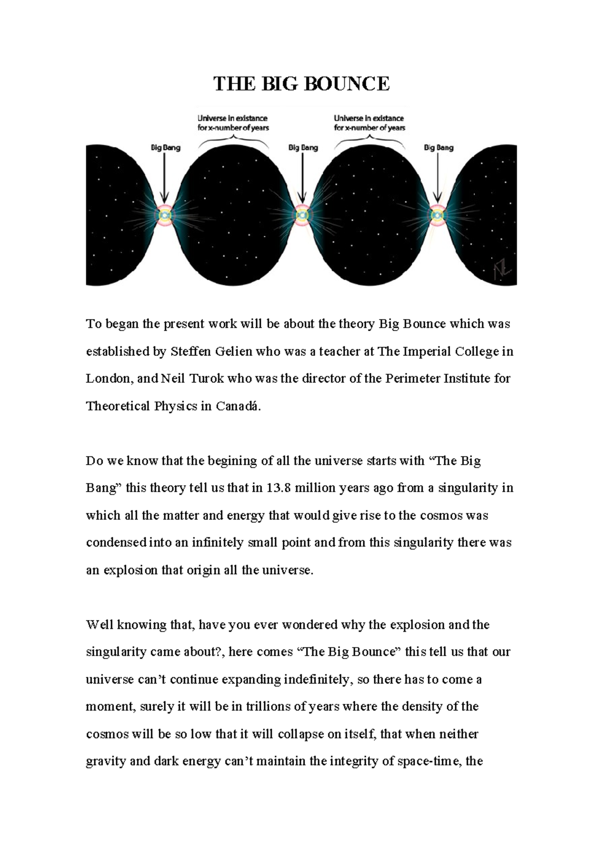 THE BIG Bounce - Teoria explicada en ingles - THE BIG BOUNCE To began ...