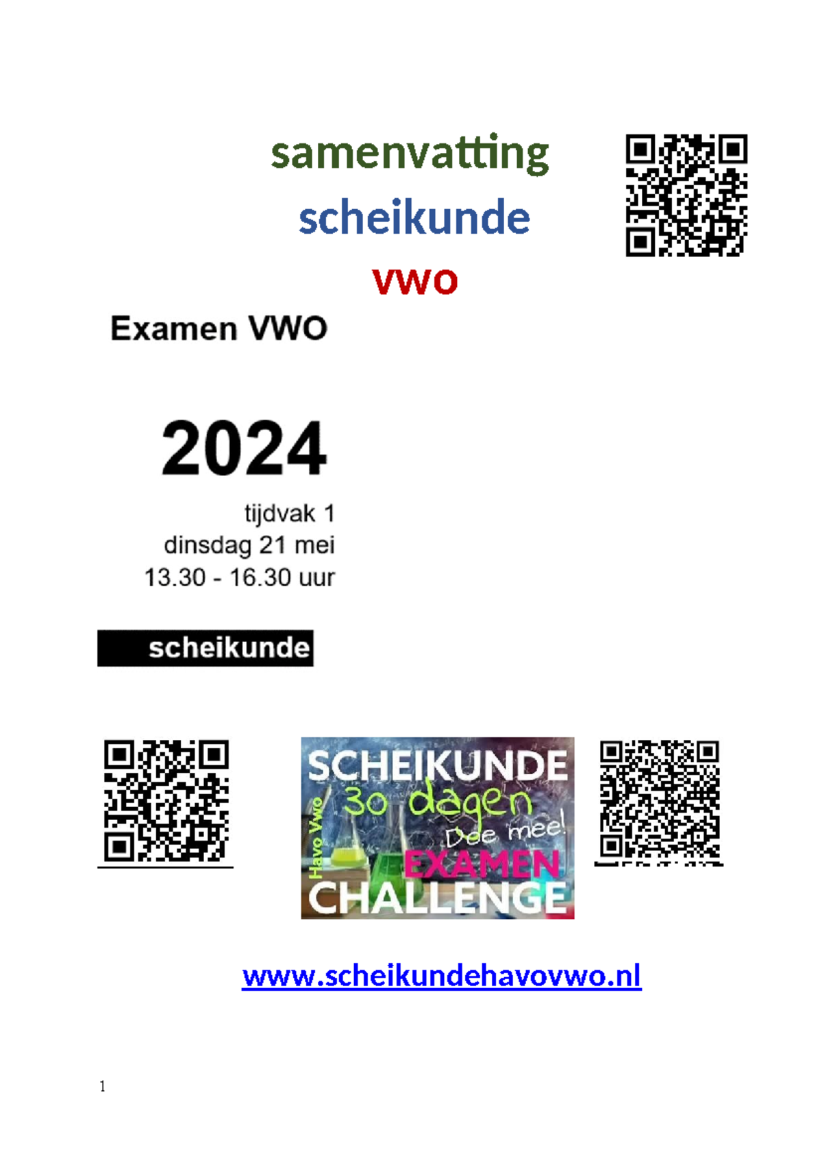 Samenvatting scheikunde vwo 2024 - samenvatting scheikunde vwo scheikundehavovwo Samenvatting ...