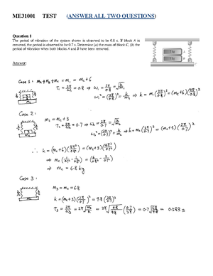 M34004 Midterm Exam Questions and Answers - Q1. In fluid mechanics ...