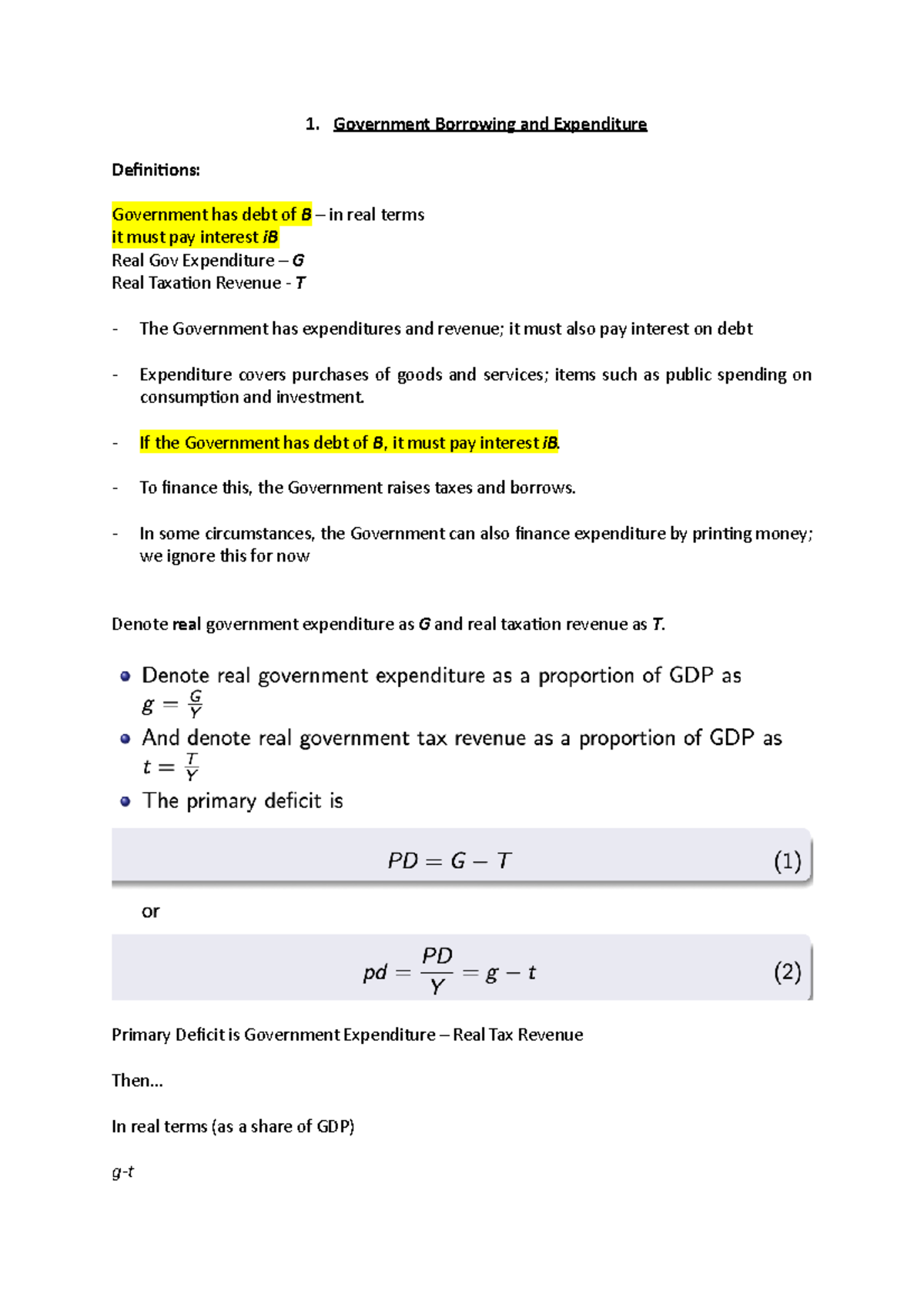 Government Borrowing - 1. Government Borrowing and Expenditure ...