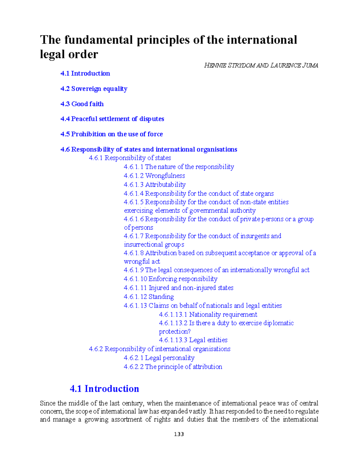 Fundamental Principles - 6 Responsibility of states 4.6.1 The nature of ...