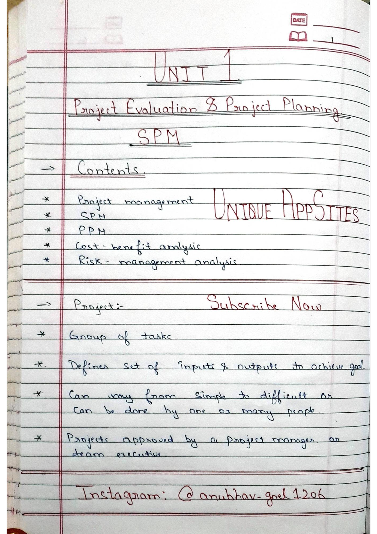 SPM Unit 1 Notes Unique App Sites - B.tech - Studocu