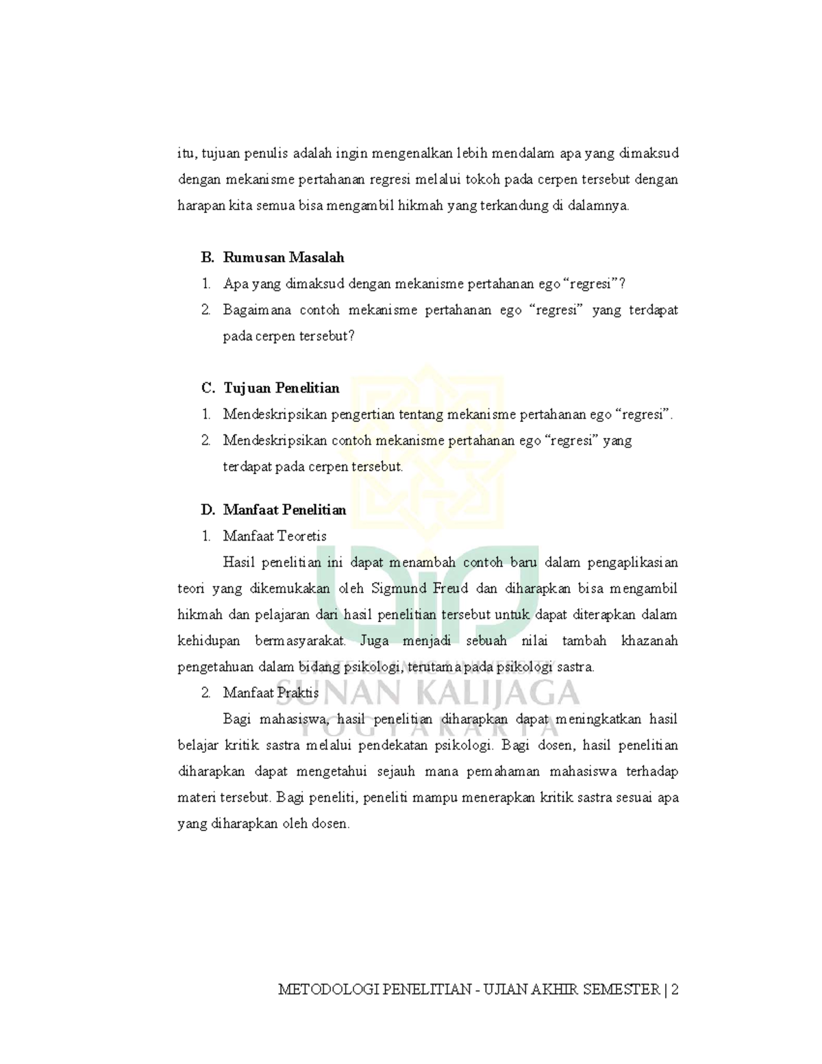 Contoh Proposal Penelitian - itu, tujuan penulis adalah ingin ...