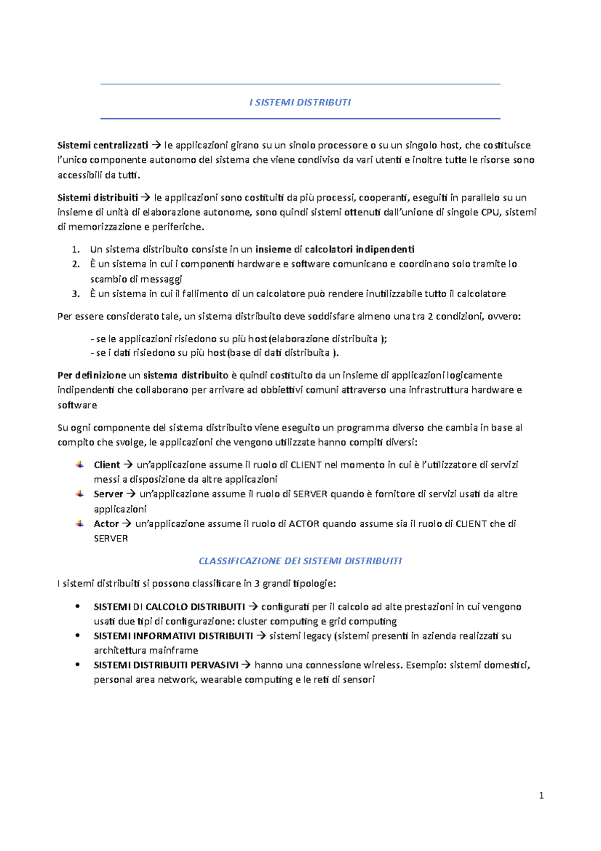 riassunti tecnologie e tecniche informatiche sistemi distribuiti - I ...