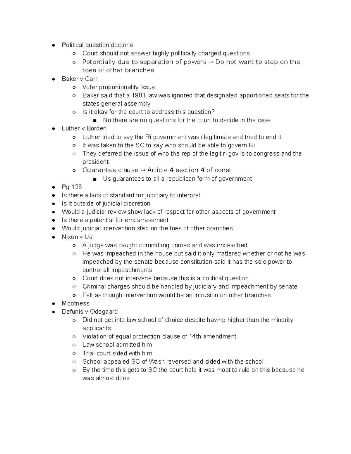 Class 10 - Detailed notes from this lecture - Political question ...