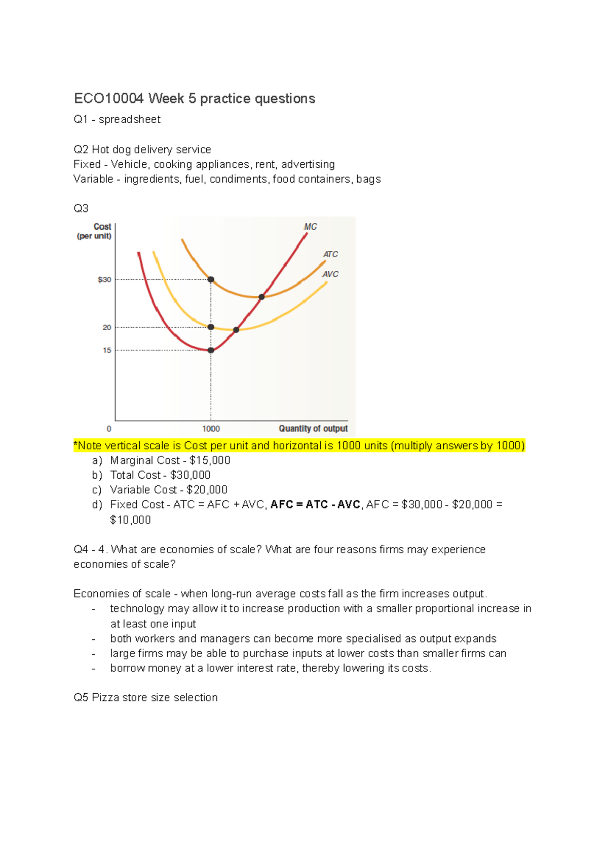 ECO10004 Week 5 practice questions - ECO10004 - Swinburne - Studocu