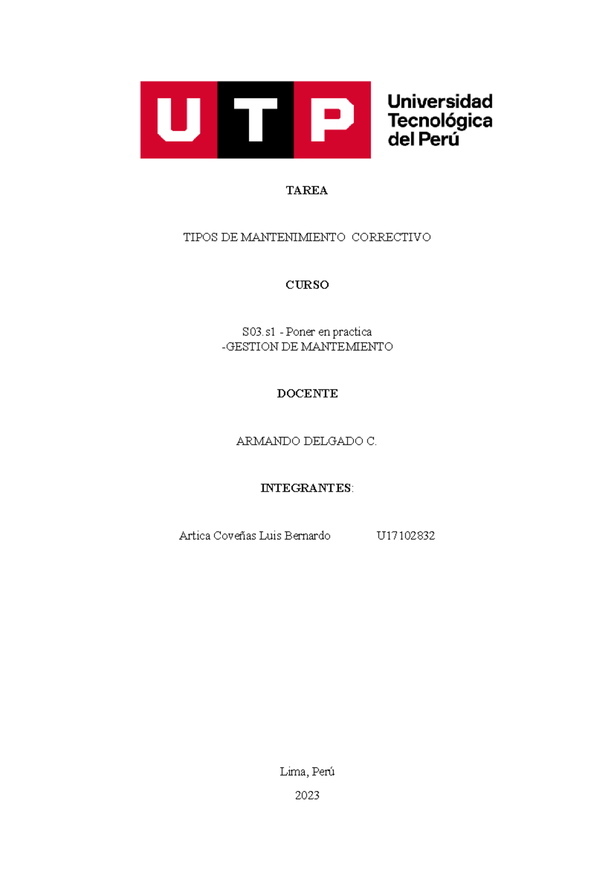S023 - Poner en practica - TAREA TIPOS DE MANTENIMIENTO CORRECTIVO ...