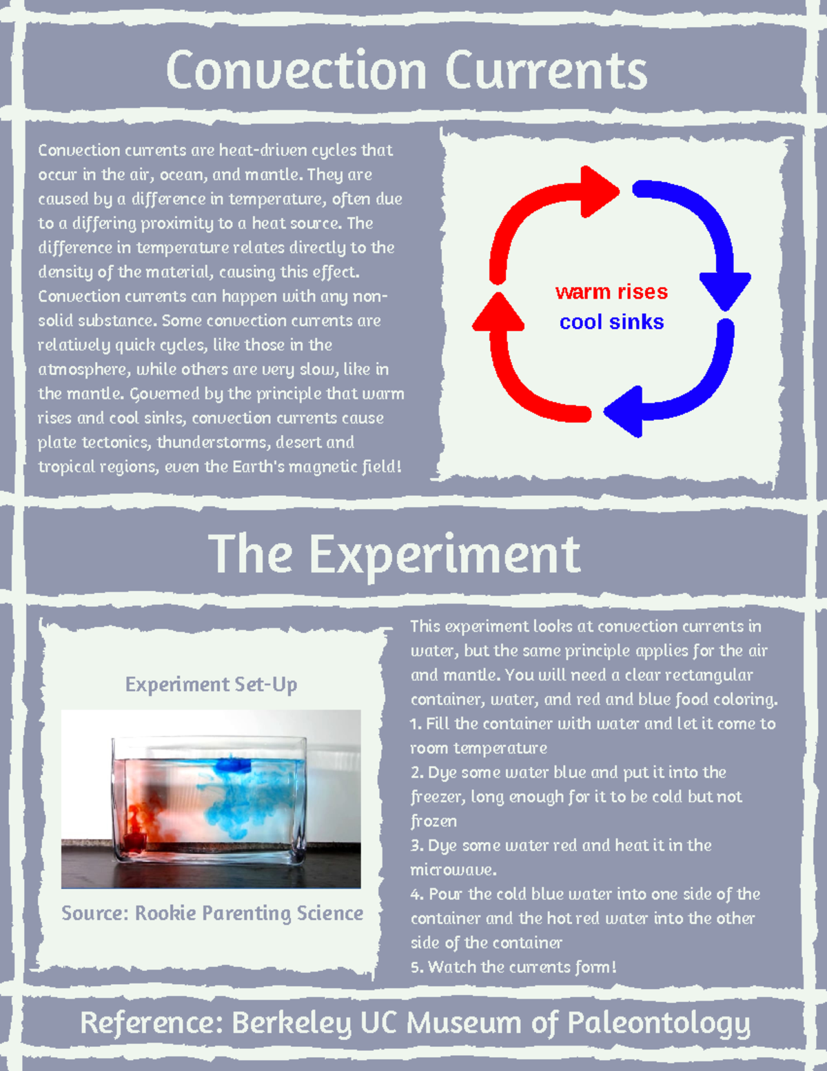 Convection Currents - Convection Currents warm rises cool sinks ...