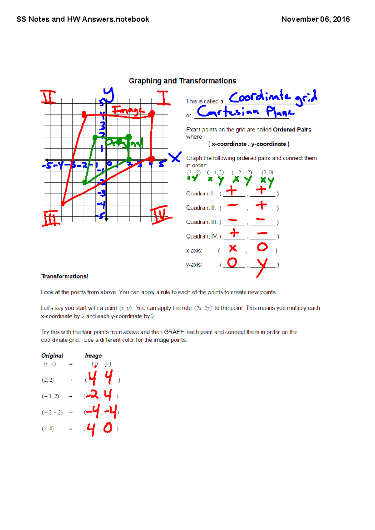 SS Notes and HW Answers - QUICK CARD Grab a new Quick Card Sheet from ...