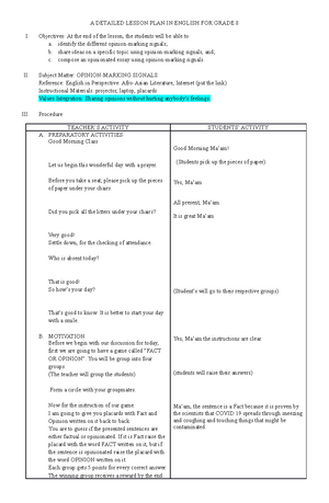 Activity-One - Taxonomic Classification - Bachelors in Secondary ...