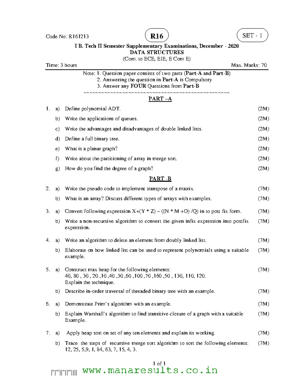 Ds 2 Summary Data Structures Using C Code No R I B Tech Ii Semester