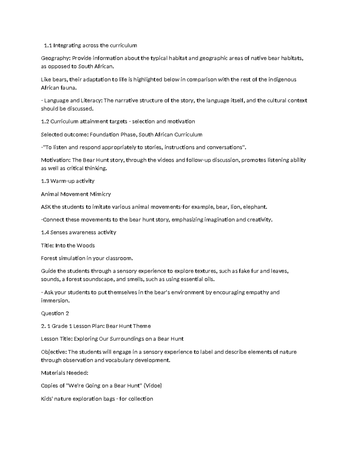 Cecelia - UIJKL,. - 1 Integrating across the curriculum Geography ...