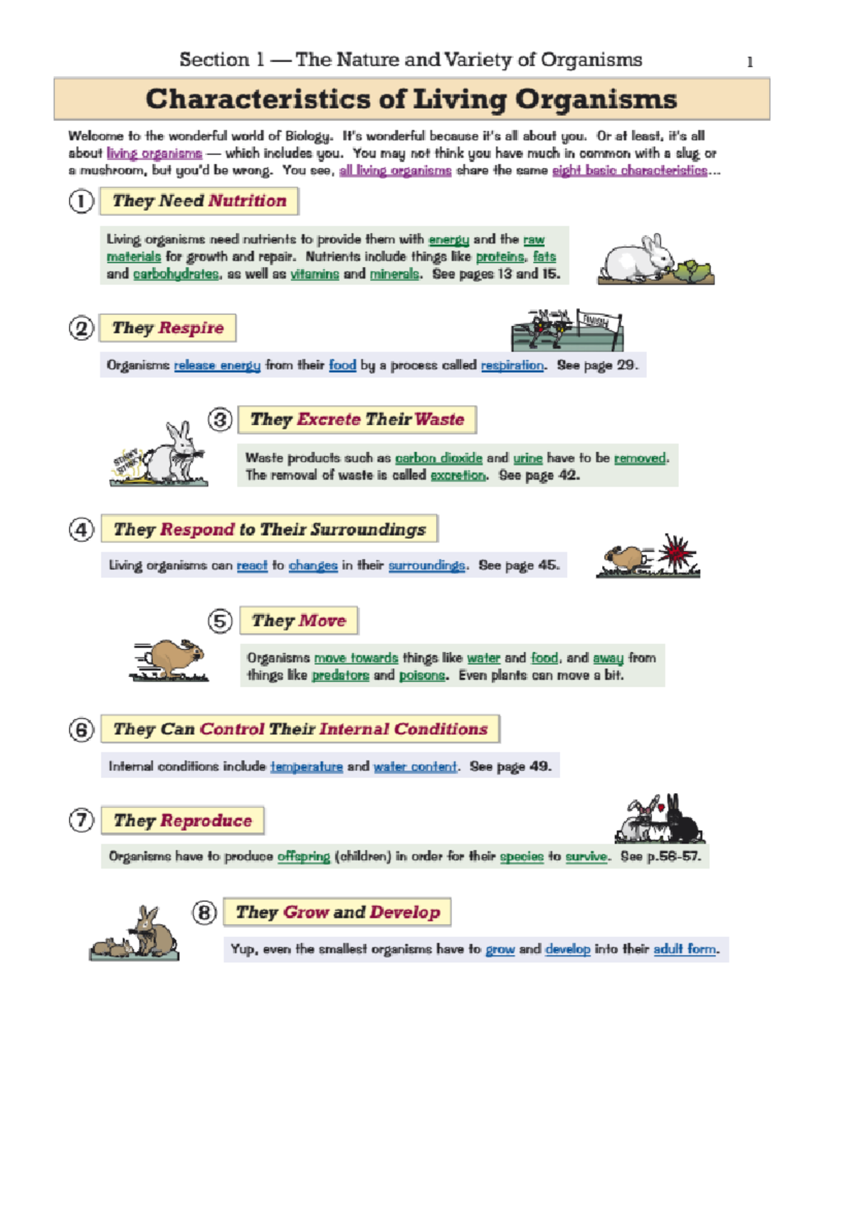 Topic 1 notes - Section 1 The Nature and Variety of Organisms 1 ...