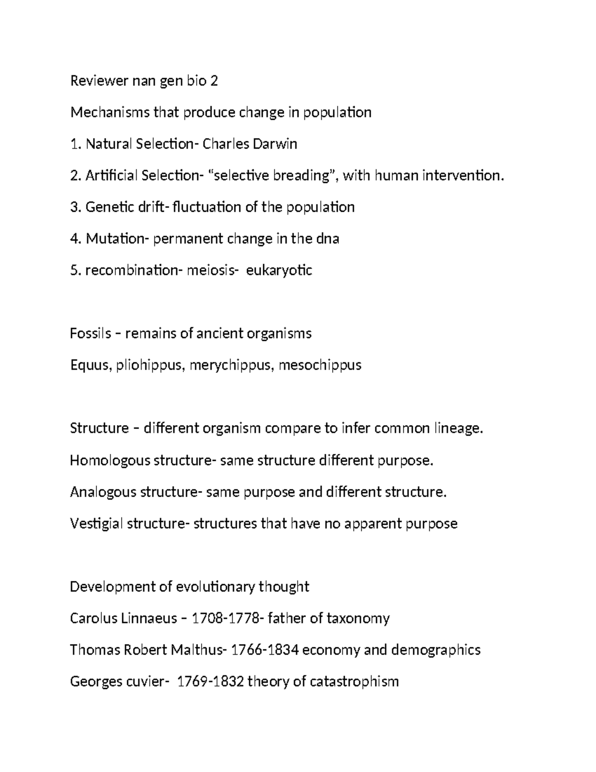 Reviewer nan gen bio 2 - Genetic drift- fluctuation of the population ...