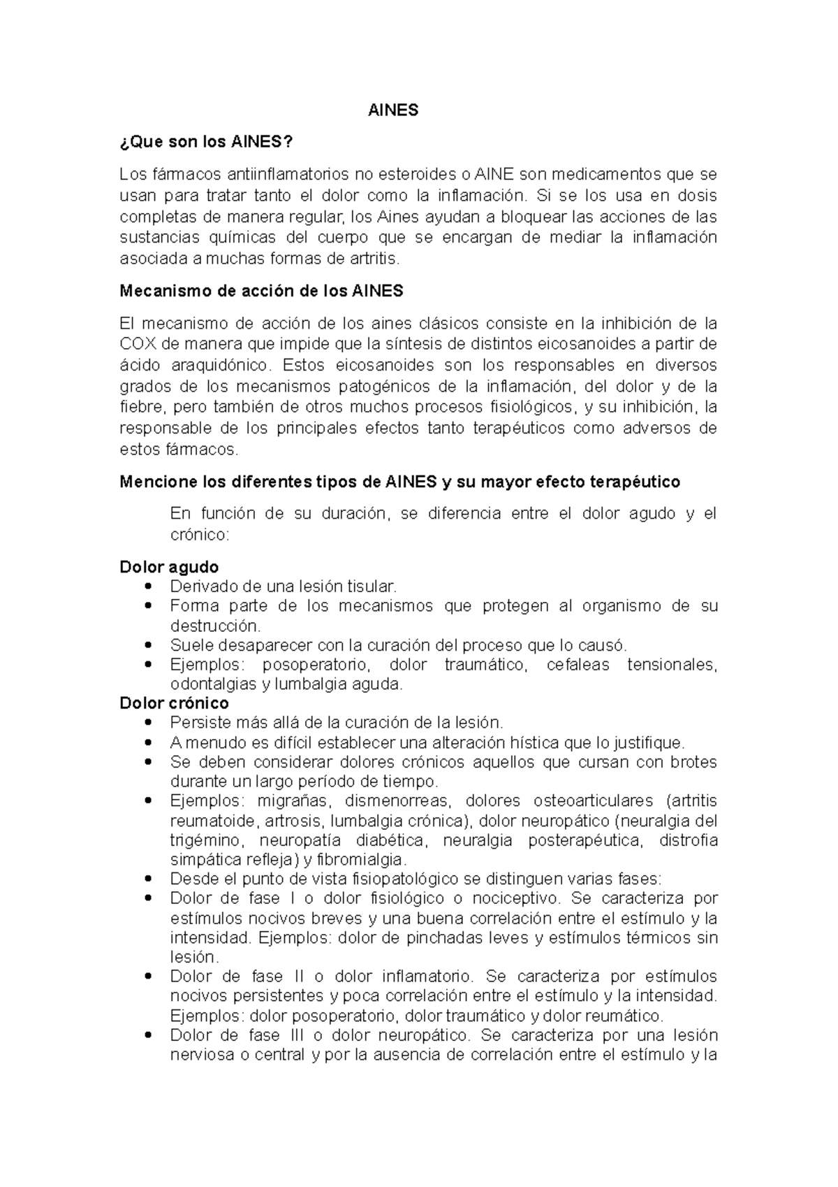 Aines - AINES ¿Que son los AINES? Los fármacos antiinflamatorios no ...