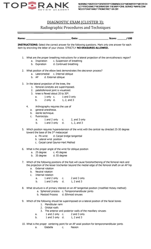 Cluster 5 ( Modalities) - 1 TOPRANK REVIEW ACADEMY ...