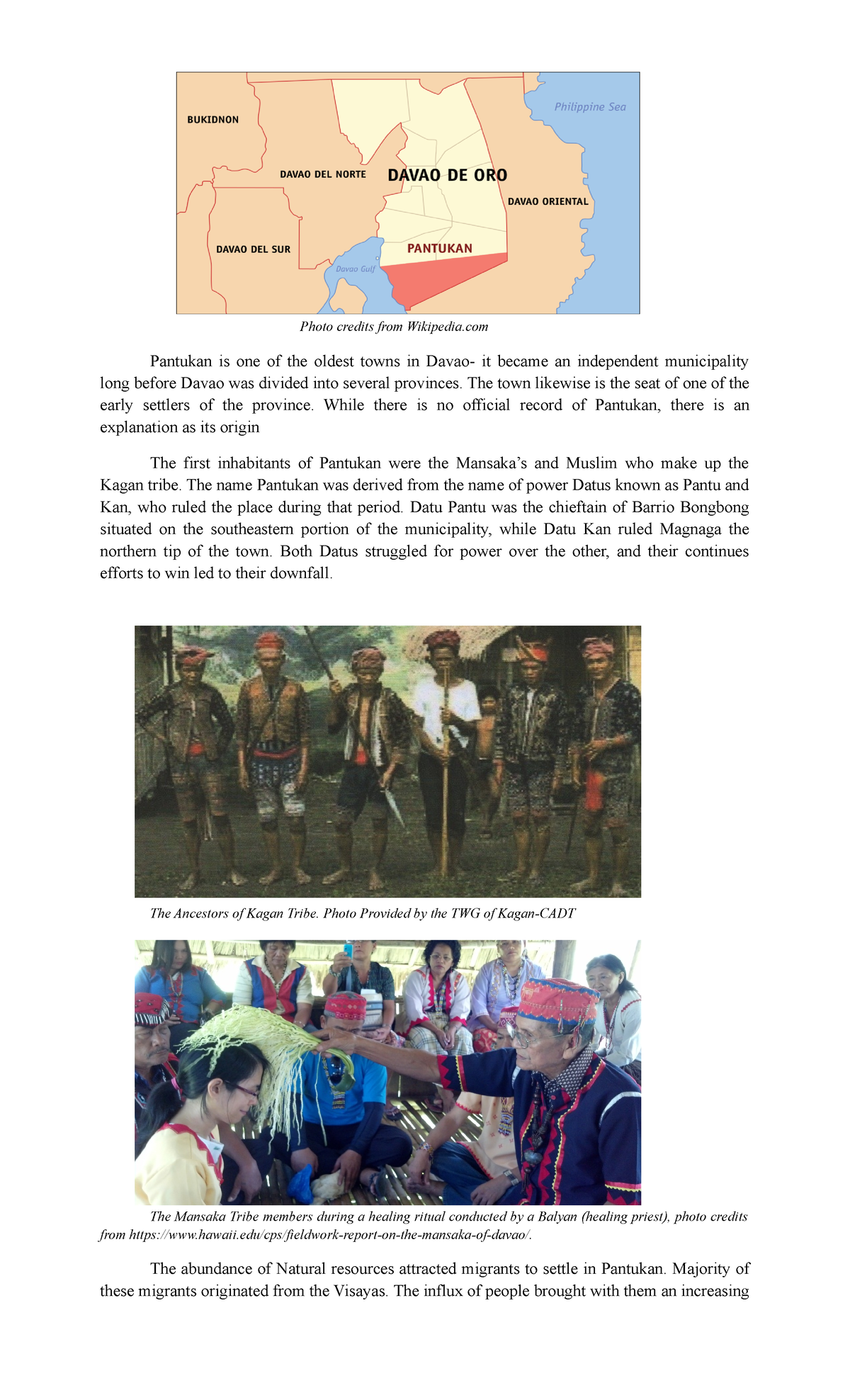 LOCAL HISTORY AND GOVERNANCE - Photo credits from Wikipedia Pantukan is ...