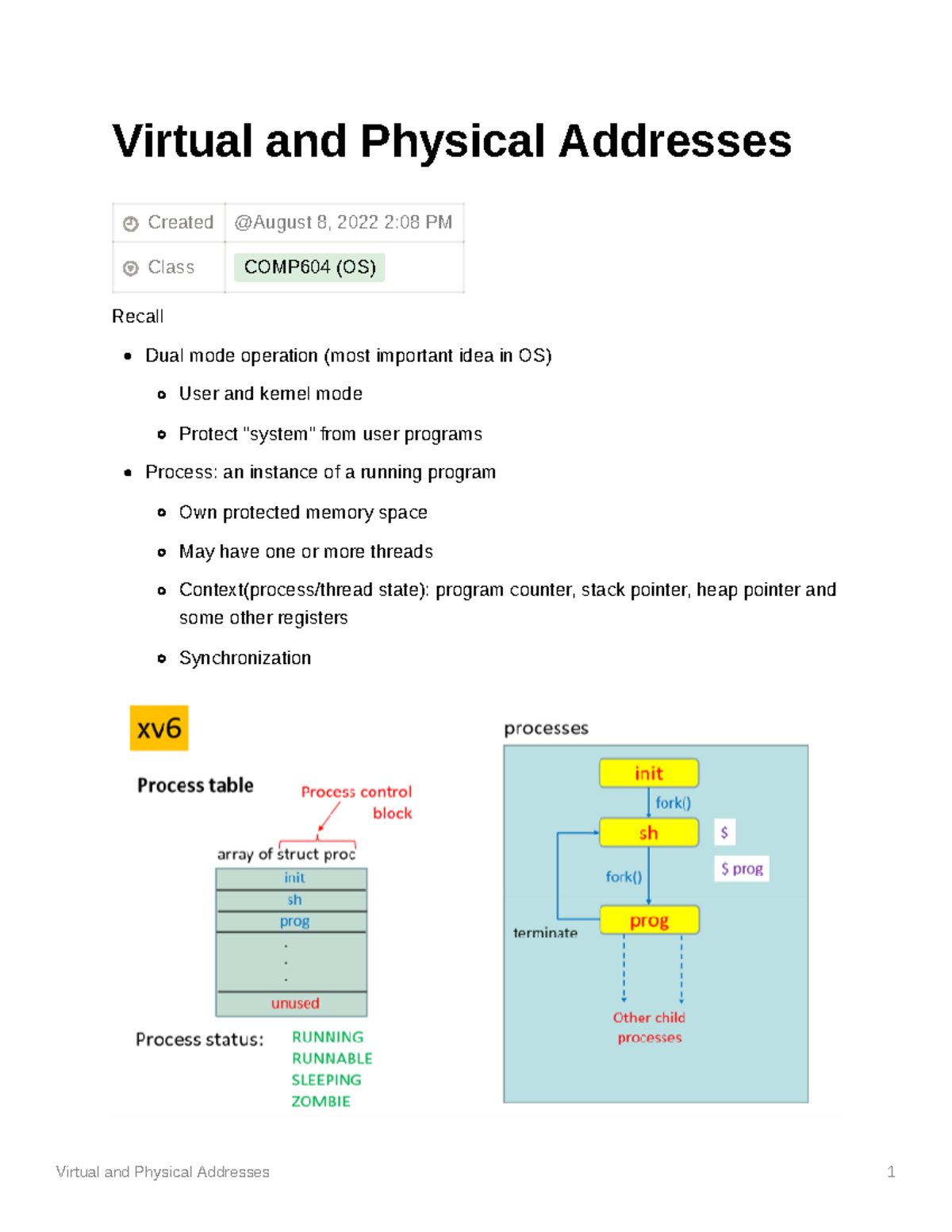 Virtual and Physical Addresses - Virtual and Physical Addresses Created ...
