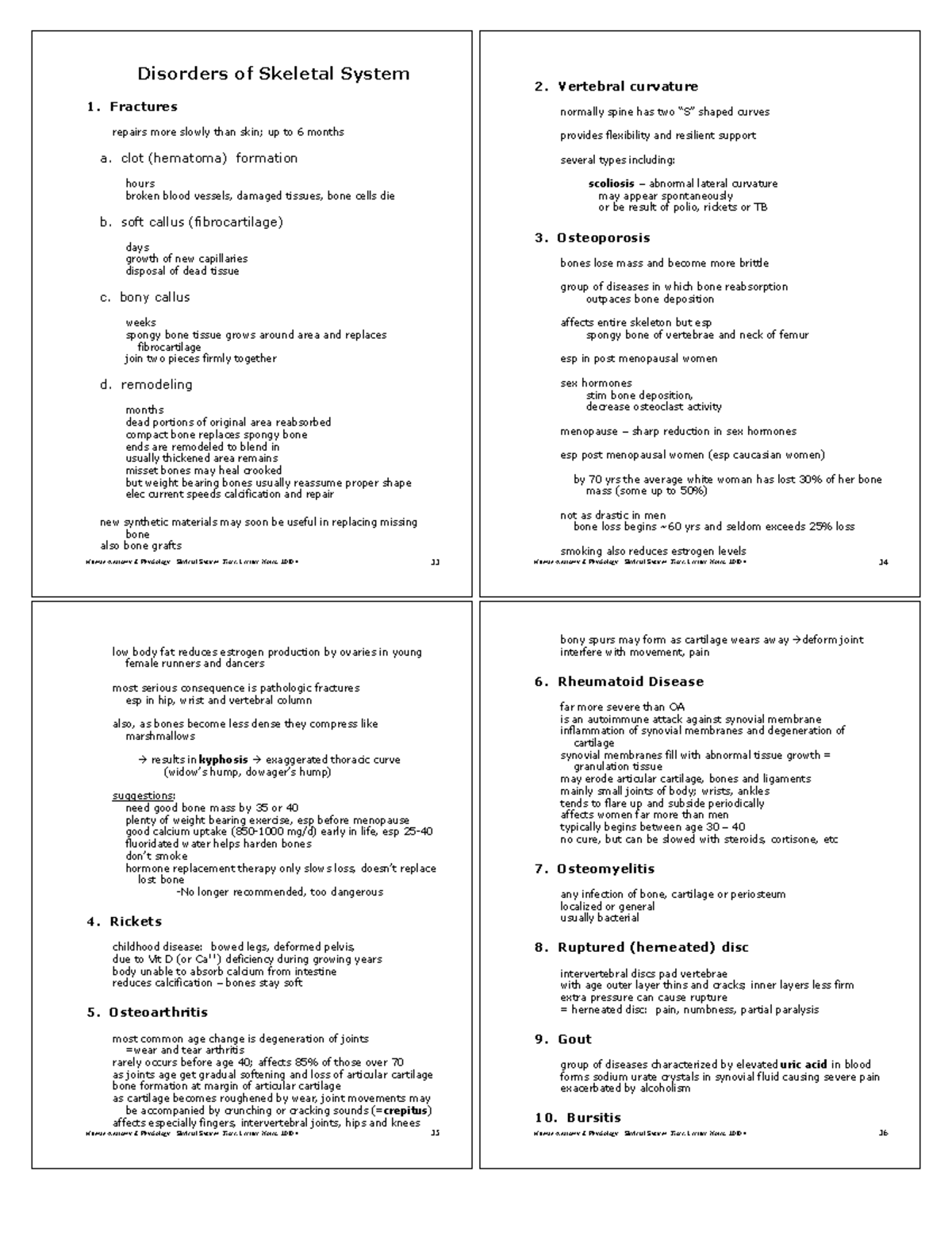 C.Skeletal System - Human Anatomy & Physiology: Skeletal System; Ziser ...