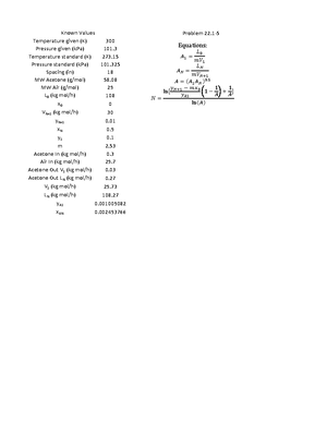 Mass Transfer Homework 7 Excel - Problem 26- Use of the Enthalpy ...