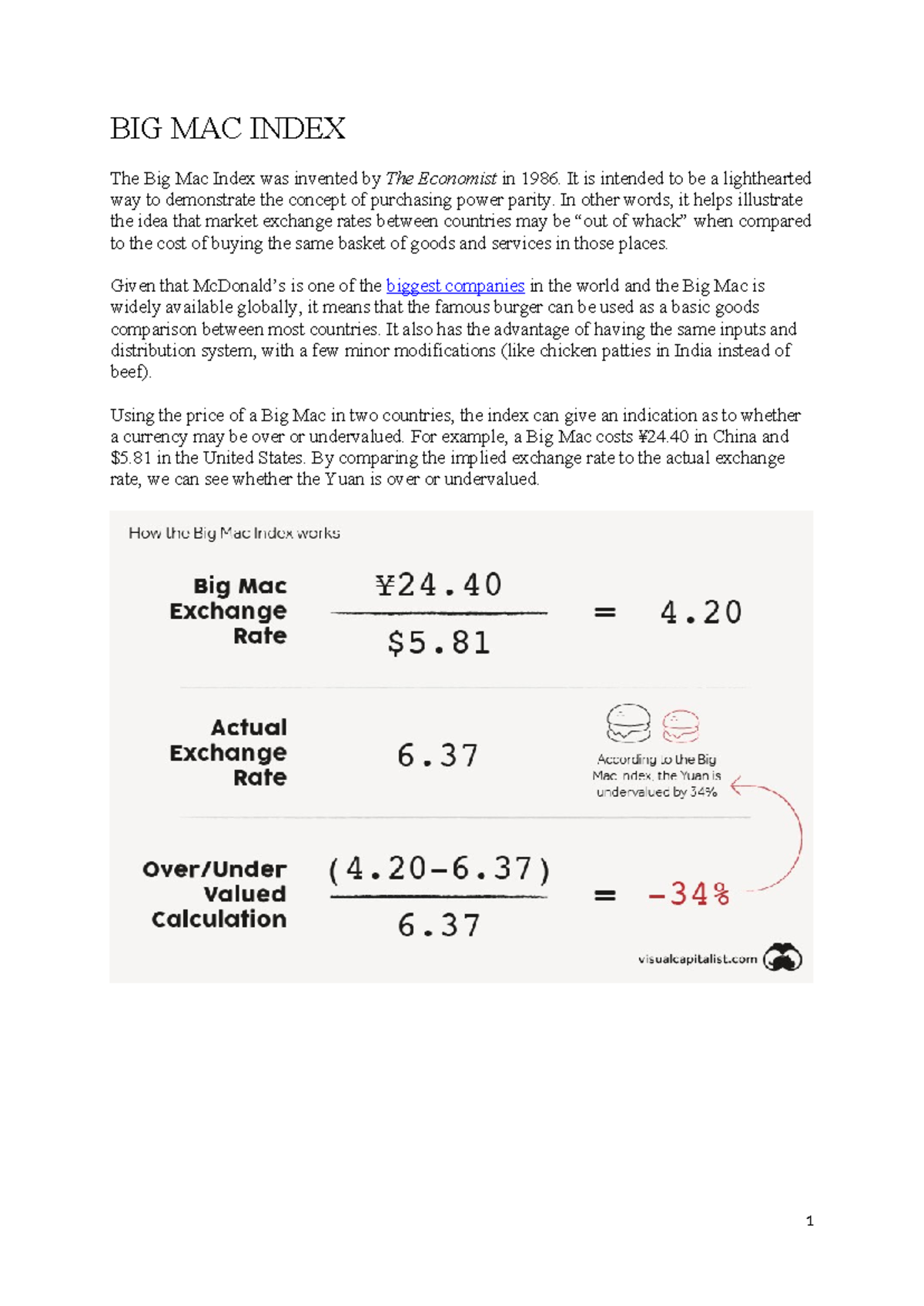 BIG MAC Index March 2023 - BIG MAC INDEX The Big Mac Index was invented ...