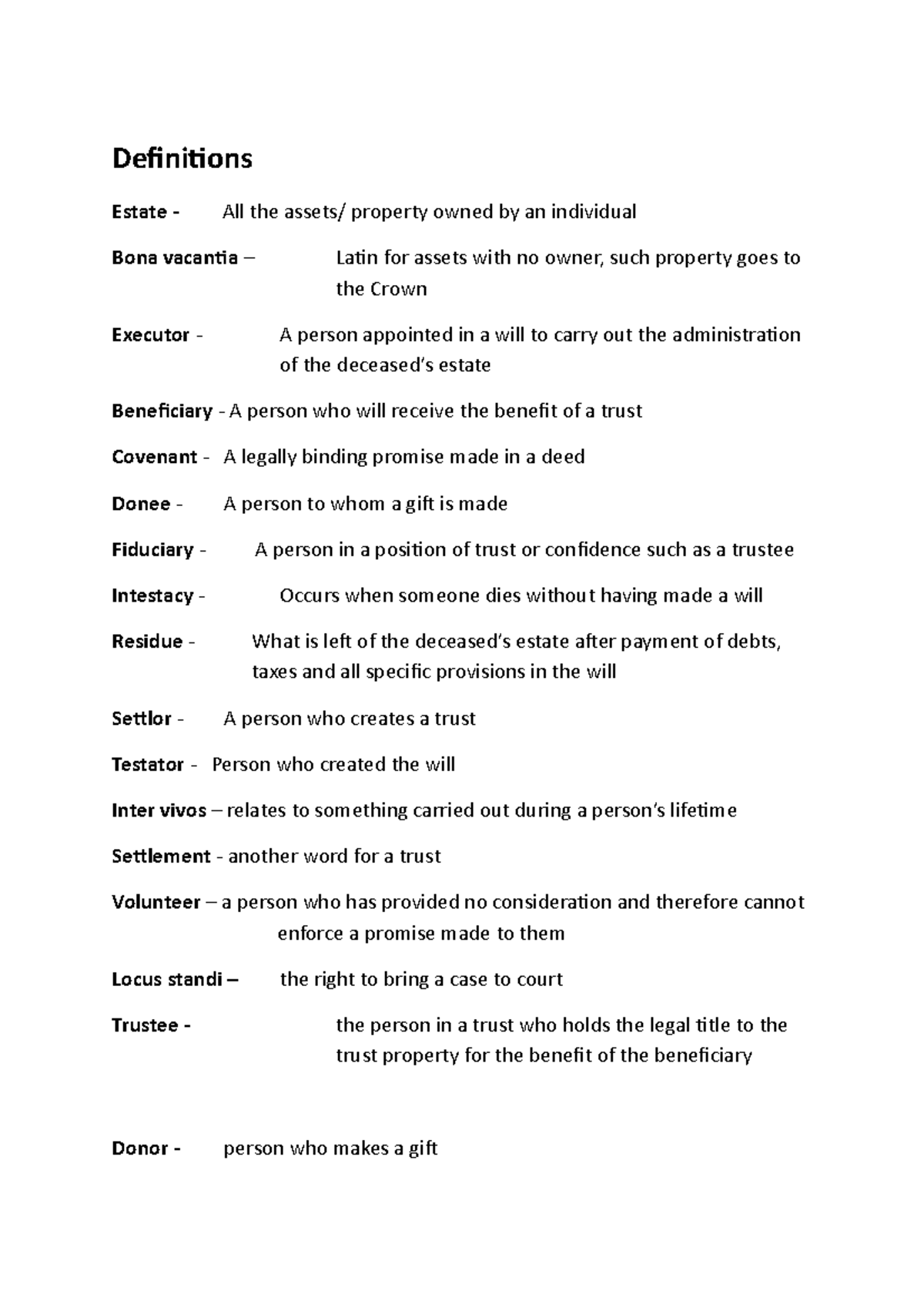 Definitions Of Words Used In This Module Deiniions Estate All The definitions-of-words-used-in-this-module-deiniions-estate-all-the