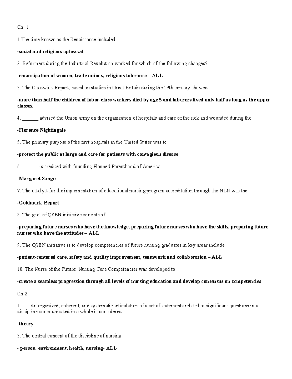 Ch 1-9 review - Ch. 1 1 time known as the Renaissance included -social ...