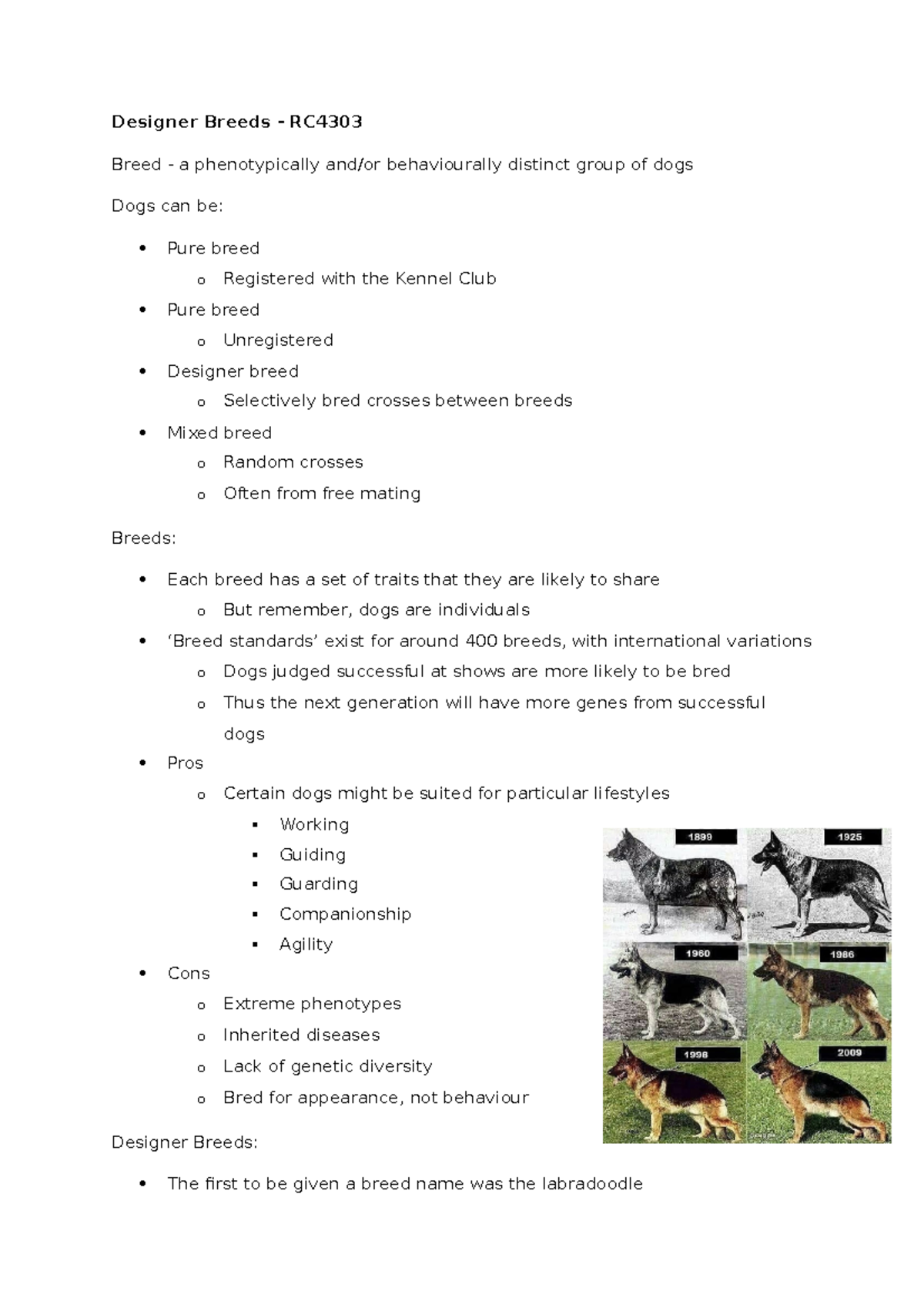 Lesson 6 - Designer Breeds - Designer Breeds - RC Breed - a ...