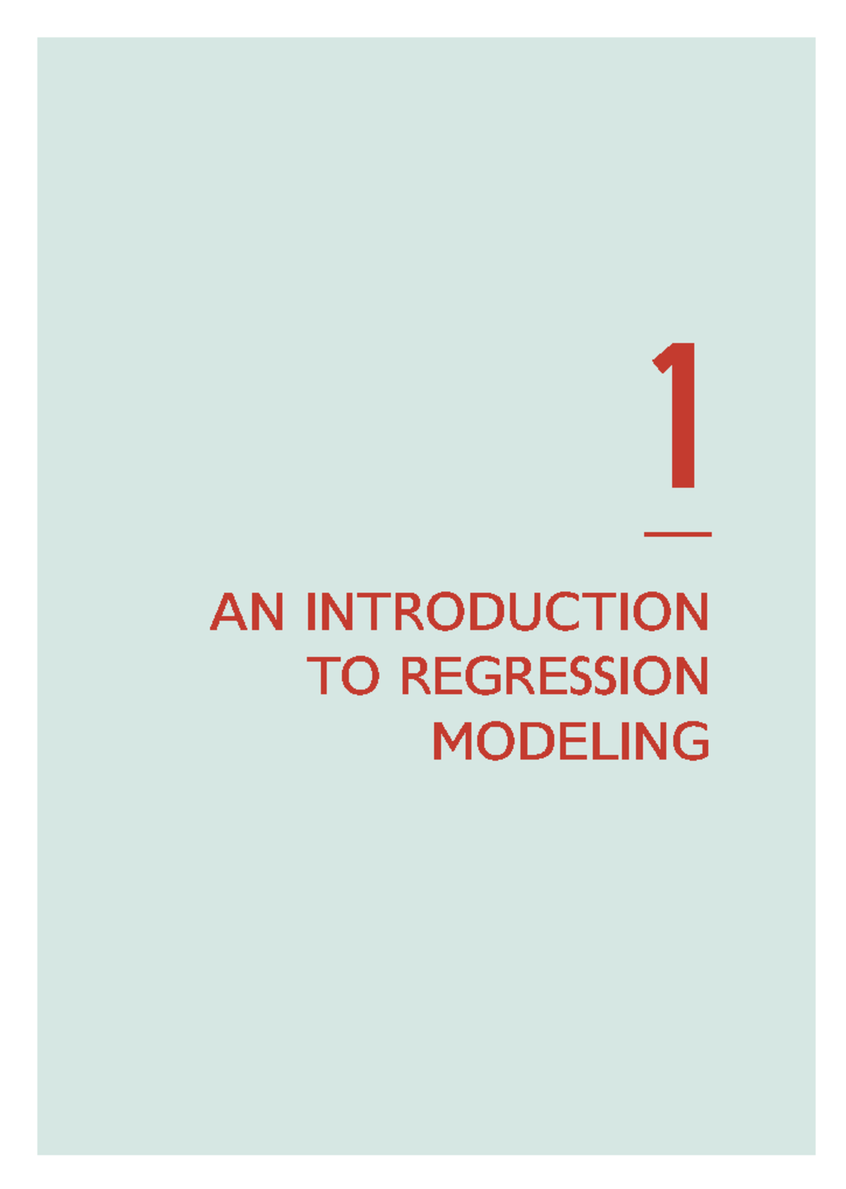 9789464148718 Regression and analysis of variance sample - 1 AN INTRODUCTION TO REGRESSION ...