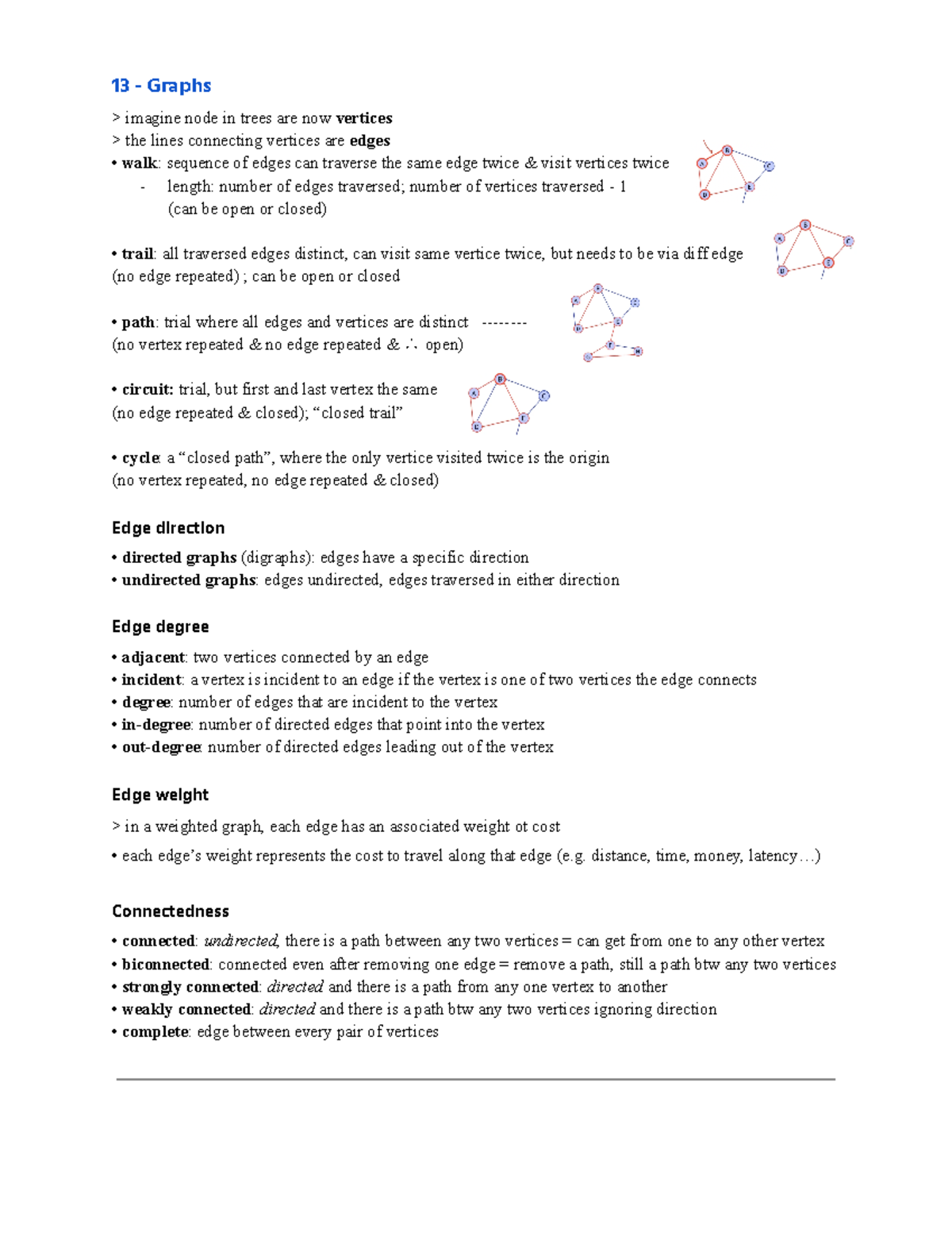 CSC225 Unit 13 Graphs - 13 - Graphs imagine node in trees are now ...