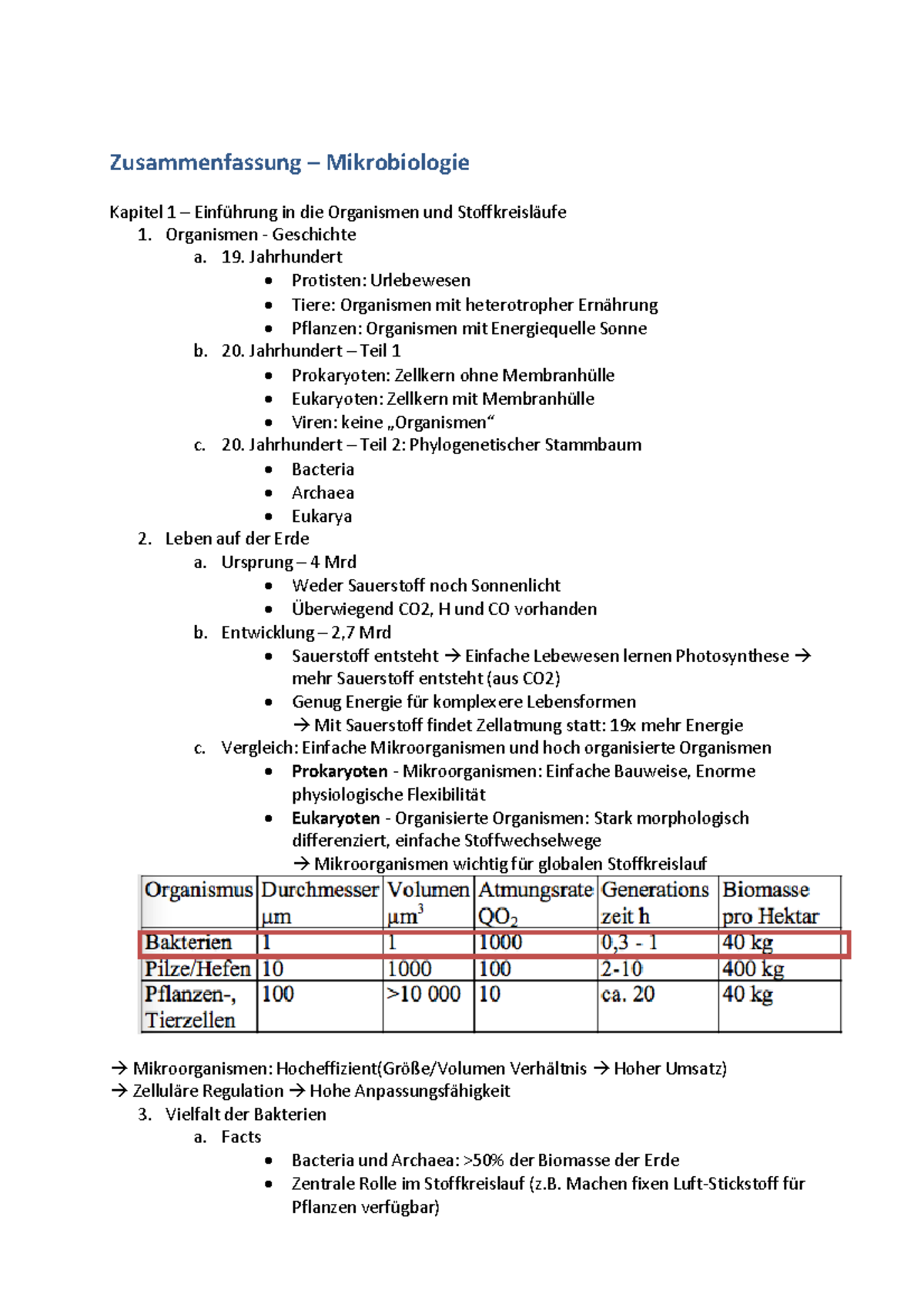 Zusammenfassung Mikrobiologie - Warning: TT: undefined function: 32 Warning: TT: undefined ...