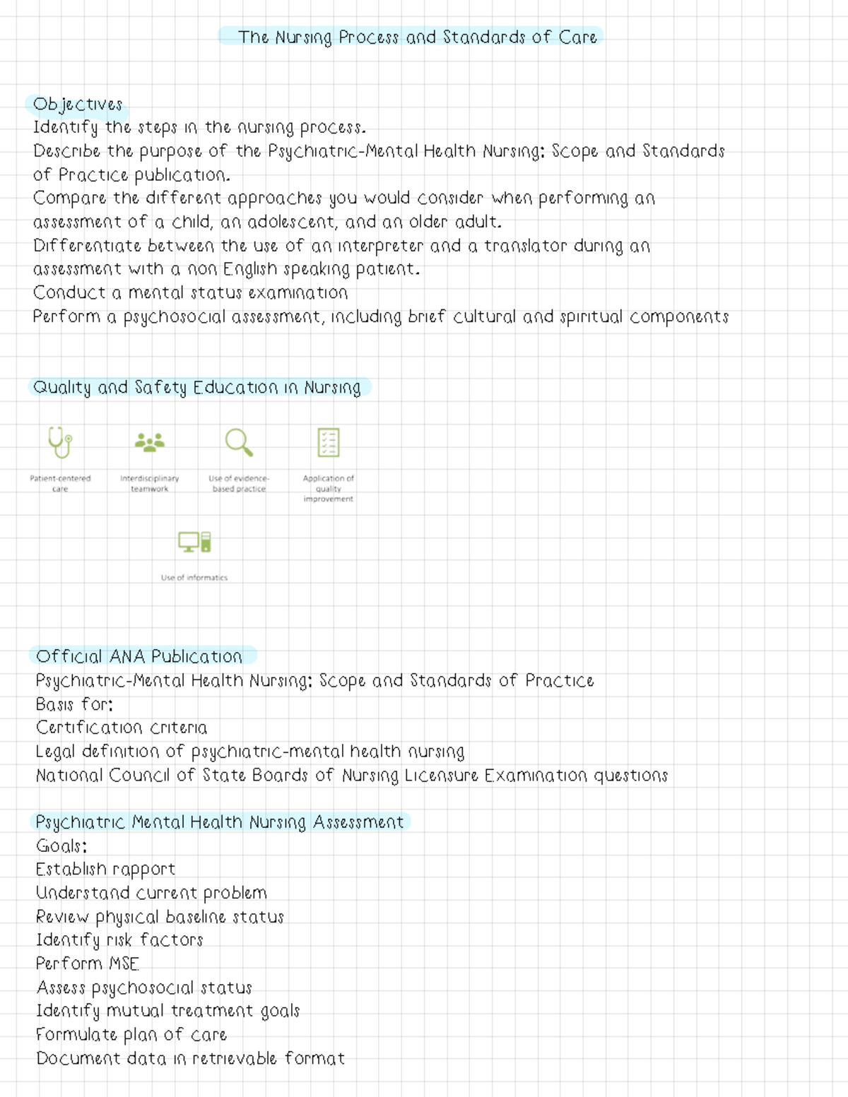 The Nursing Process and Standards of Care - The Nursing Process and ...