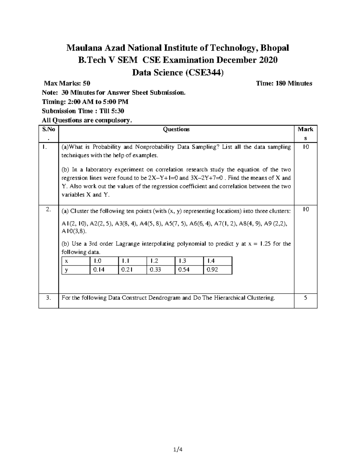 V SEM Data Science End Term Exam Paper 2020-converted - Maulana Azad ...