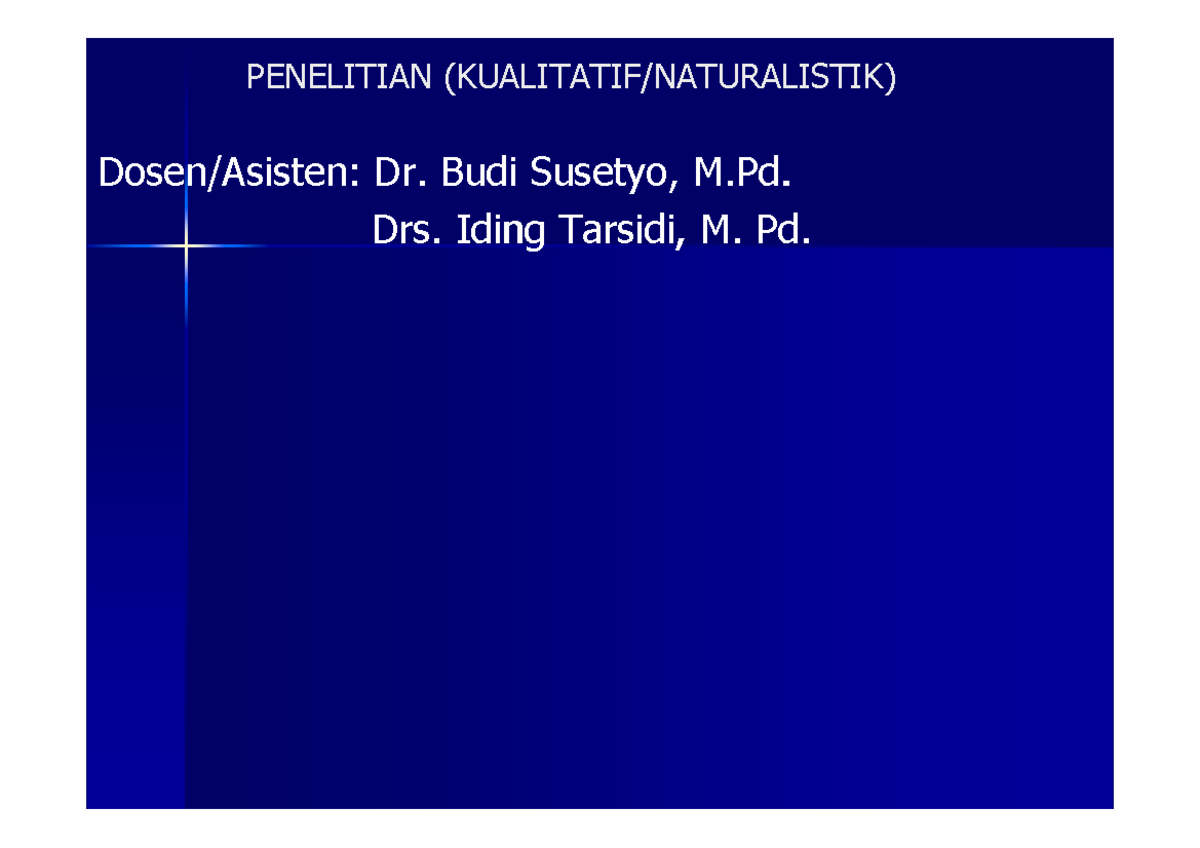 Penelitian ( Kualitatif) [Compatibility Mode] - - Studocu
