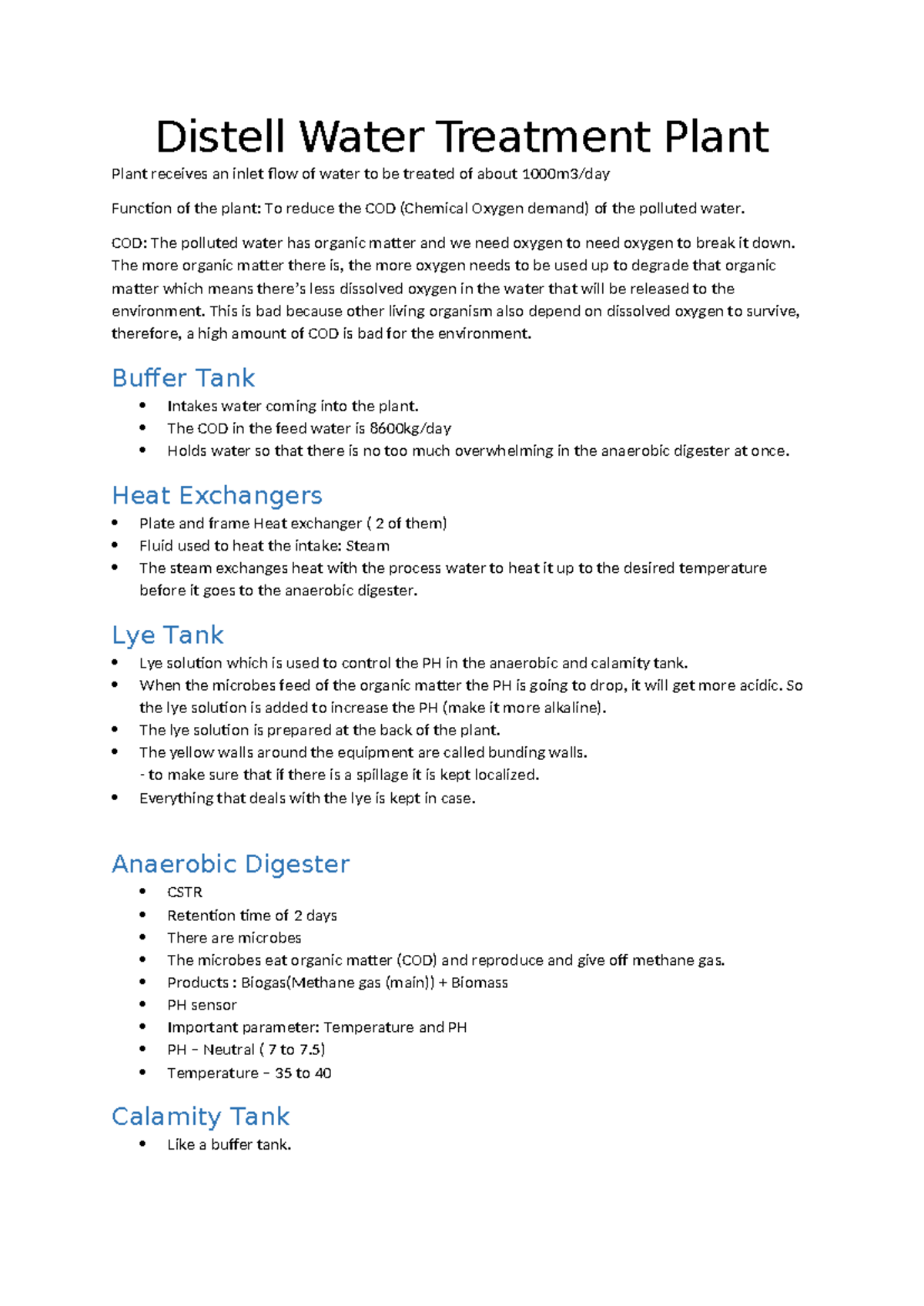 Water Treatment Plant - Distell Water Treatment Plant Plant receives an ...